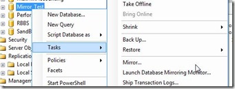 Configuring Database Mirroring in SQL Server - Gethyn Ellis